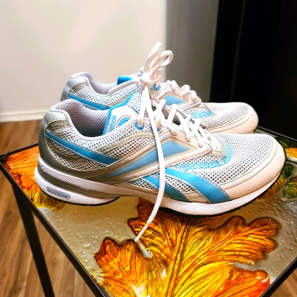 Reebok | Shoes | Turquoise And Silver Reeboks | Poshmark